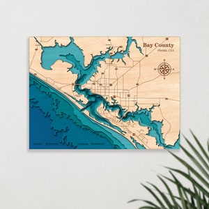 Bay County Topographic Map SVG: Laser Cut File (digital Download) - Etsy
