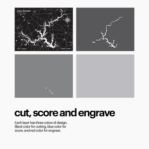 Lake House Decor, Sinclair Lake Map SVG, Wood Wall Decor Gift ...