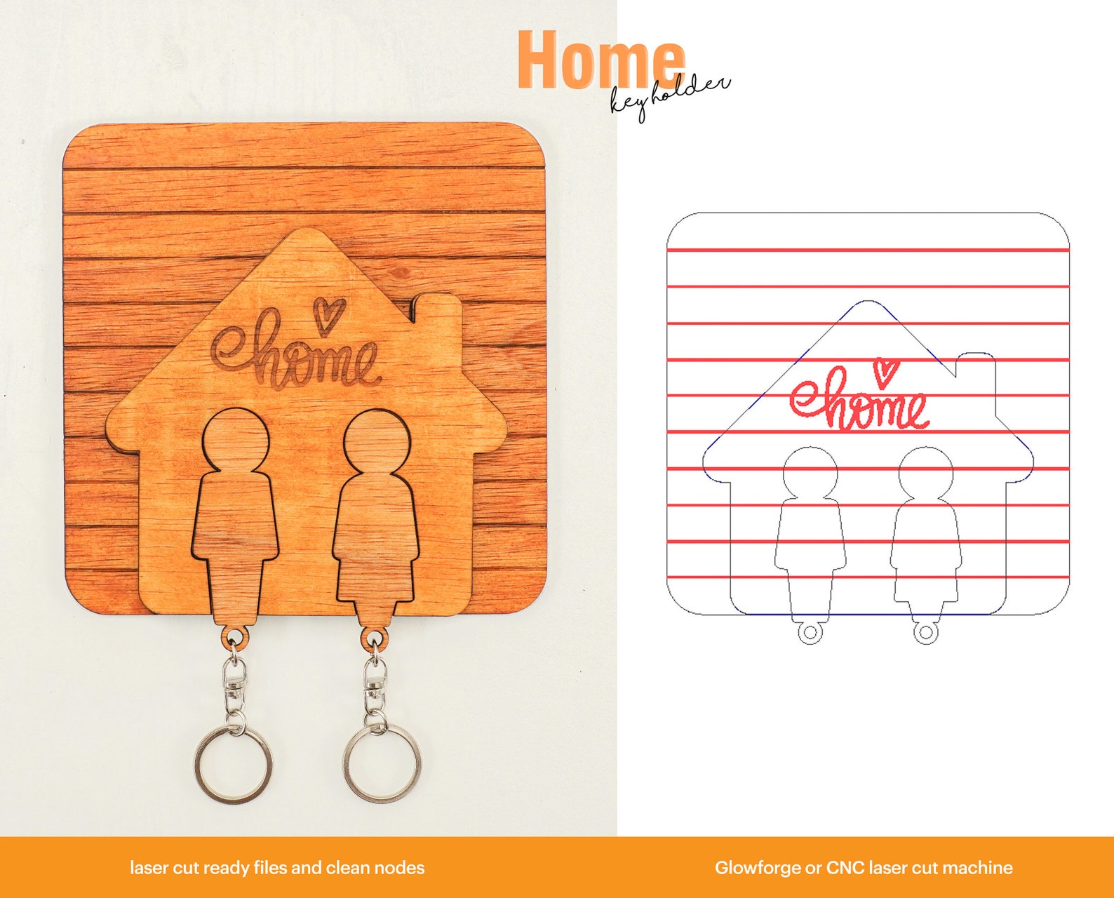 Personalized Home Key Holder With Couple Key Chain House - Etsy