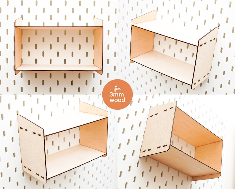 Pegboard Two Level Shelf Organizer Pegboard Accessories - Etsy