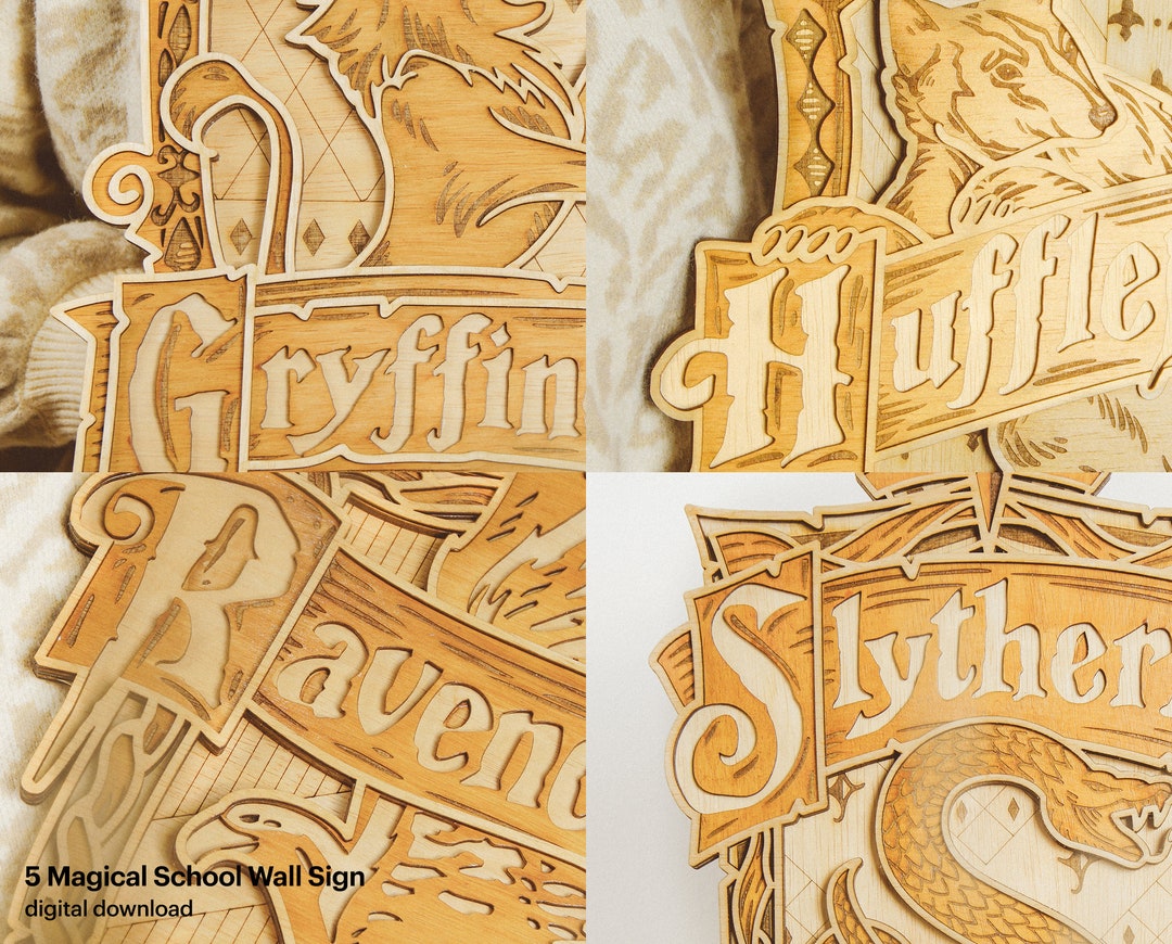 Magic School Wall Sign SVG: Multilayer Laser Cut Files (digital ...