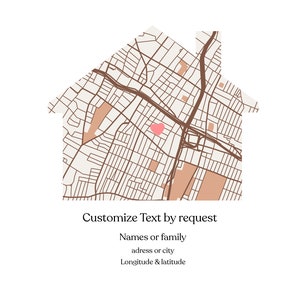 New Home Map Poster, First Home Gift, Custom Personalized Housewarming ...