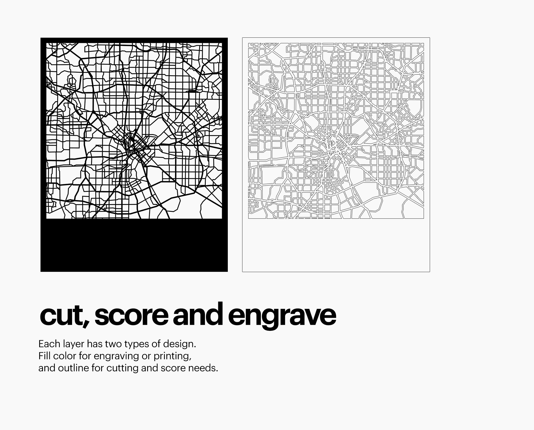 Dallas Layered City Map City Map Wall Art Multi Layered | Etsy