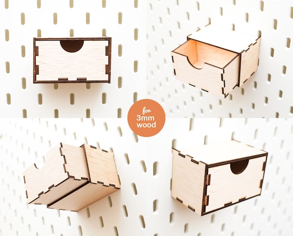 Pegboard Small Drawer Pegboard Box Tools Wooden Box - Etsy