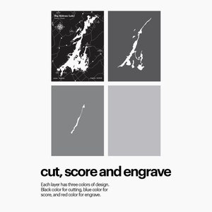 Lake House Decor, Big Rideau Lake Map SVG, Wood Wall Decor Gift ...