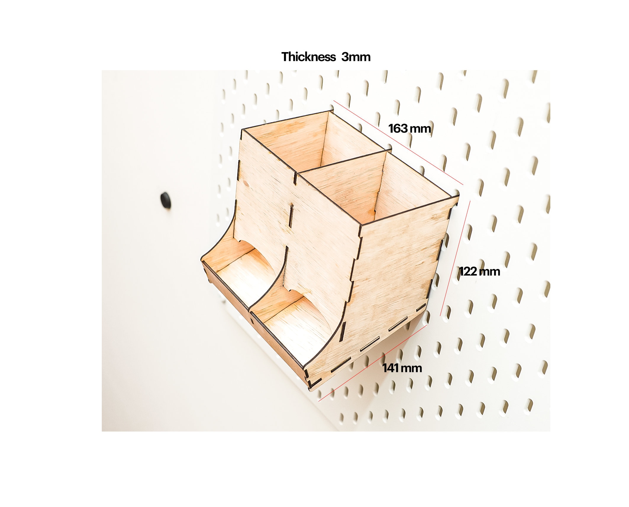 Pegboard Dispenser Laser Cut File: 3mm Wood, Glowforge (SVG & DXF) - Etsy