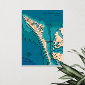 Anna Maria Island Map SVG: 3D Topographic Laser Cut File (digital ...