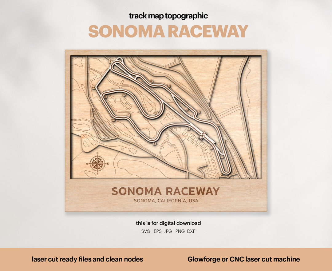 Race Tracks Map Topography, California Track Map SVG, Circuit Racing ...