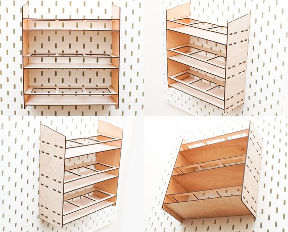 Pegboard Stackable Shelf Container Pegboard Accessories Rack | Etsy