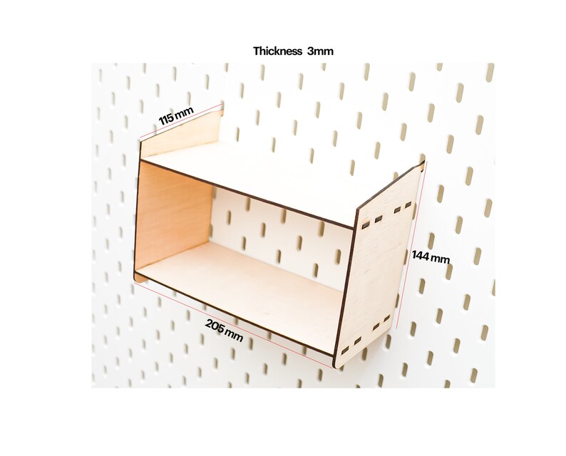 Pegboard Two Level Shelf Organizer Pegboard Accessories | Etsy