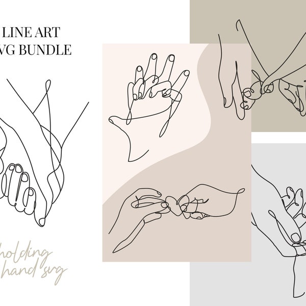 Holding Hands Line Art - Etsy
