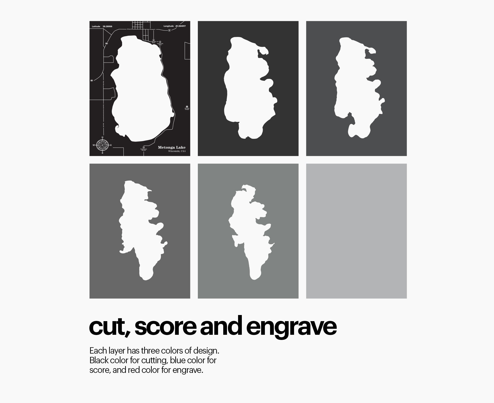Metonga Lake Topographic Map SVG: Laser Cut File (digital Download) - Etsy