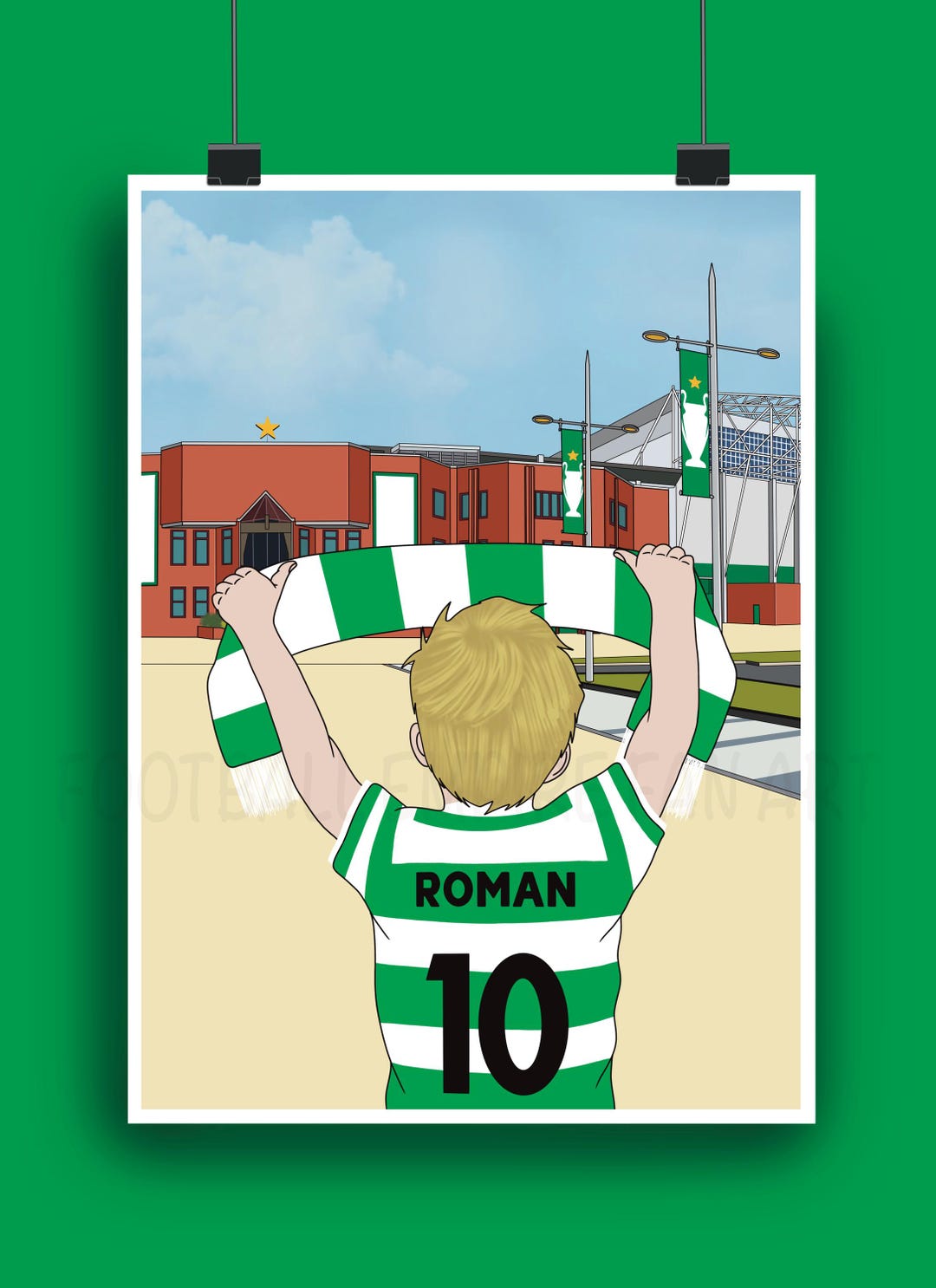 Celtic Gifts - Personalised Celtic Park Stadium Print - BOY - Football ...