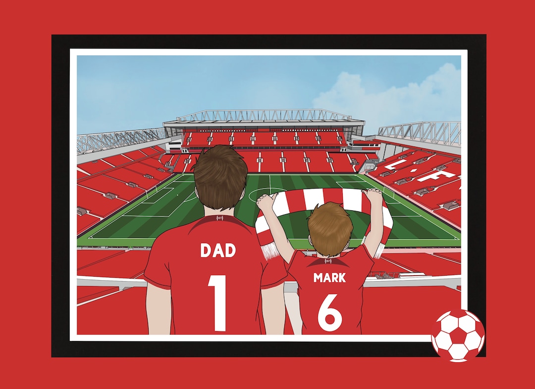 Liverpool Gifts Personalised Anfield Stadium Print Adult - Etsy