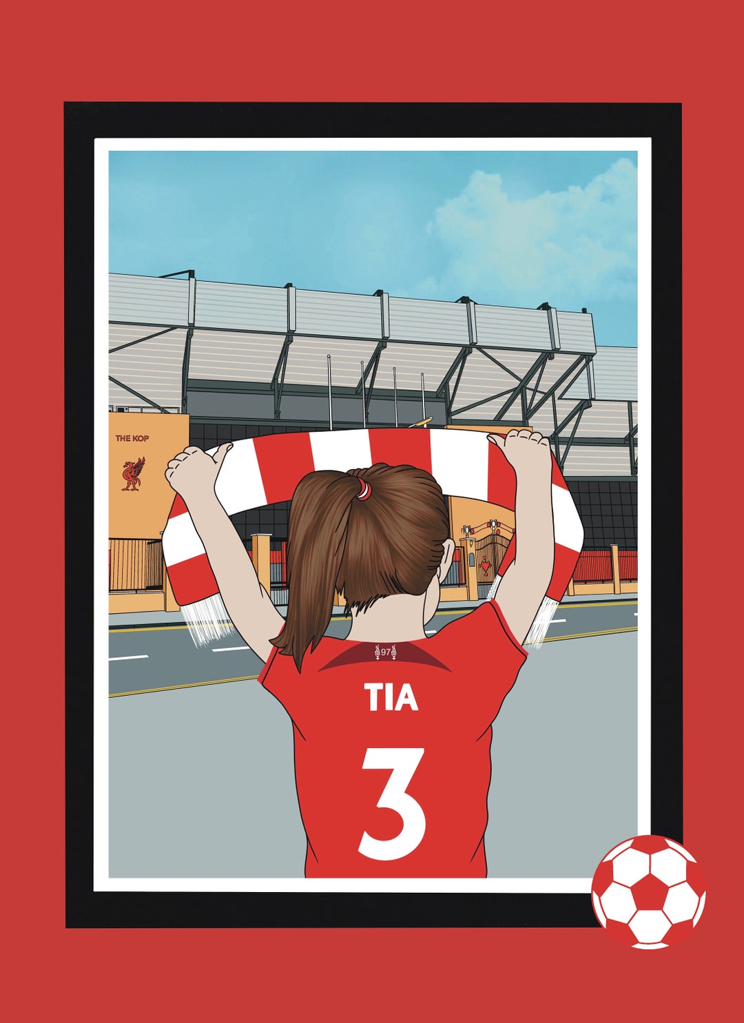 Personalised Liverpool Anfield Stadium Print Perfect Gift for Liverpool ...