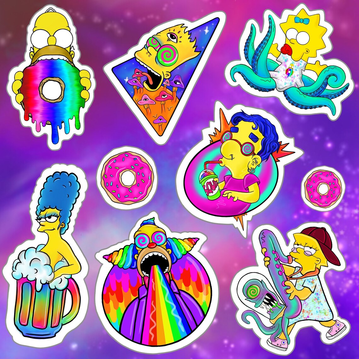 The Simpsons Sticker Pack | Etsy