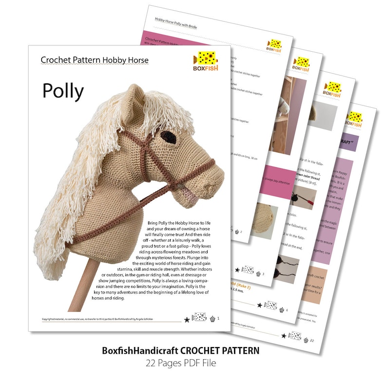 Hobby Horse Pattern – Stick Horse Crochet Pattern Toy for Children ...