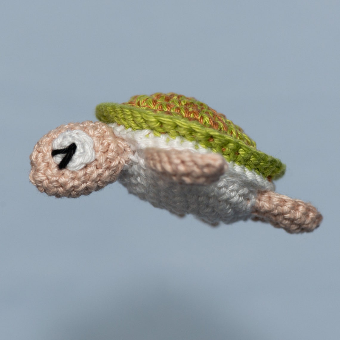 Green Sea Turtle Crochet Pattern Amigurumi Turtle Pendant | Etsy
