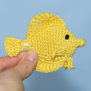 Yellow Tang Crochet Pattern, Amigurumi Yellow Fish, Coral Reef Fisch ...