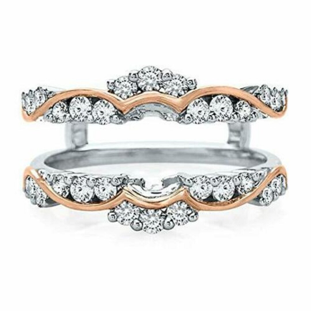 Solitaire Enhancer Round 3/4ct Simulated Diamond Ring Guard - Etsy