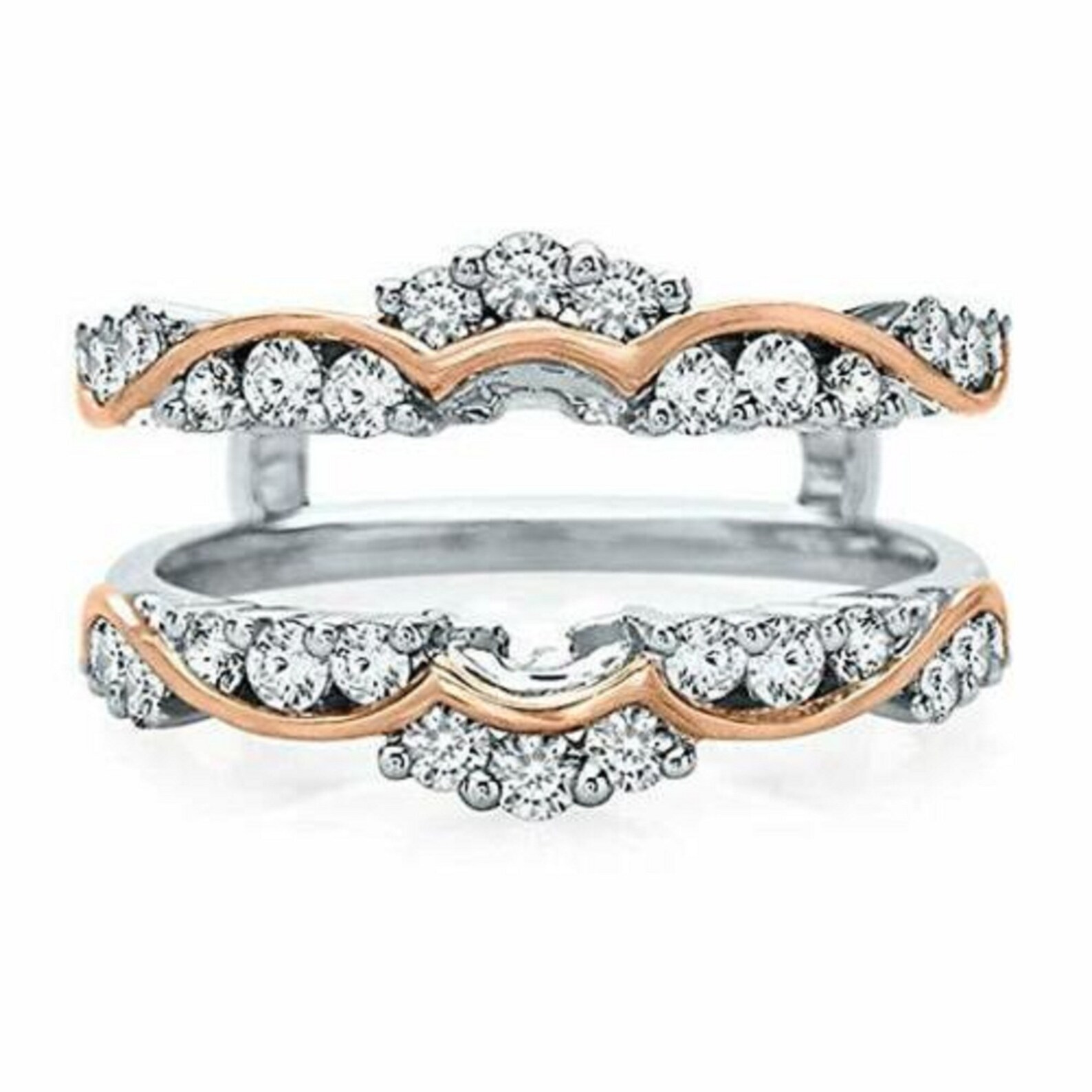 Solitaire Enhancer Round 3/4ct Simulated Diamond Ring Guard - Etsy