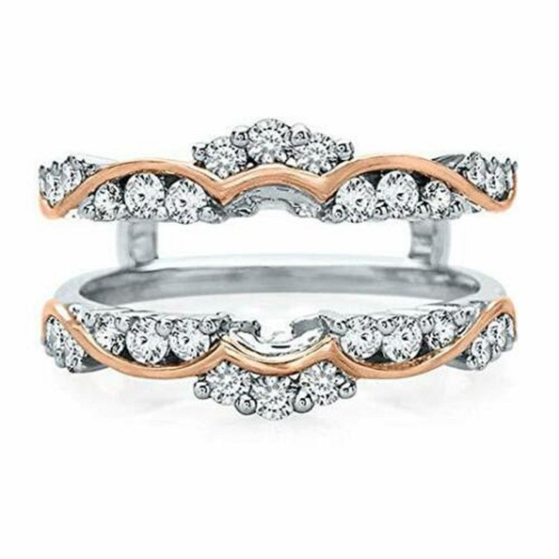 Solitaire Enhancer Round 3/4ct Simulated Diamond Ring Guard - Etsy