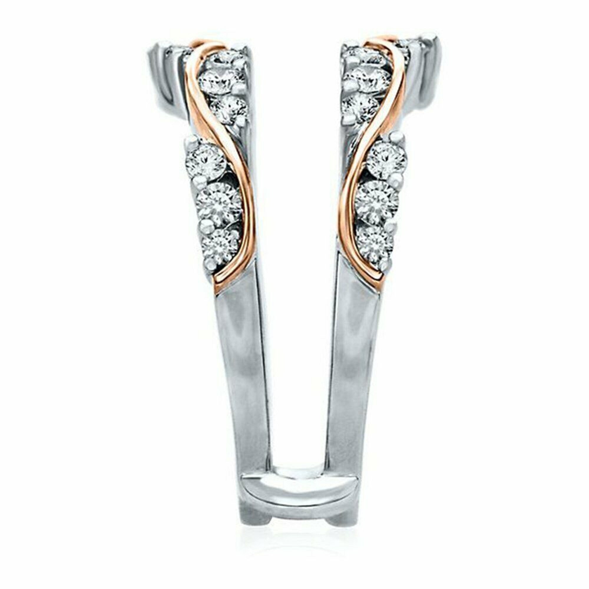 Solitaire Enhancer Round 3/4ct Simulated Diamond Ring Guard - Etsy