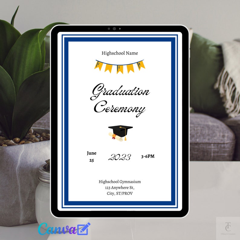Highschool University College School Blue Graduation Ceremony - Etsy