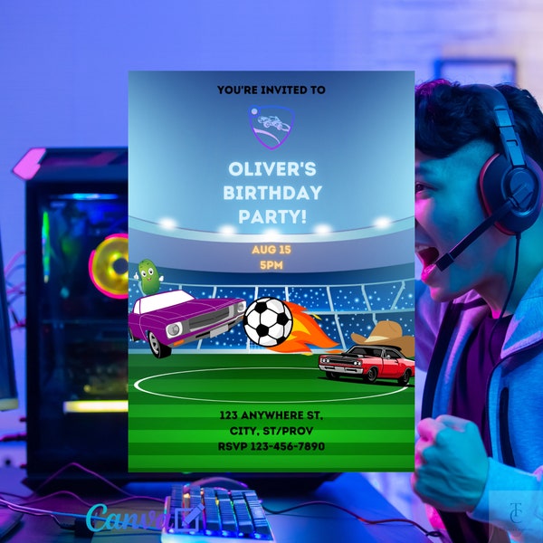 Rocket League Invitation - Etsy
