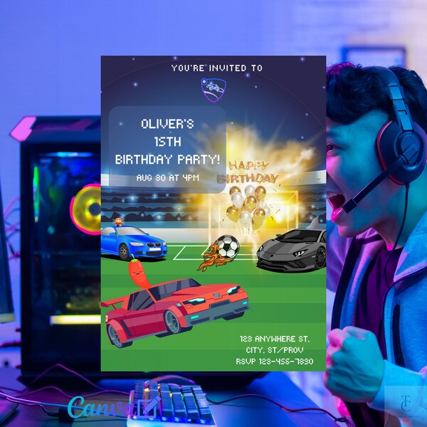 Rocket League Invitation - Etsy