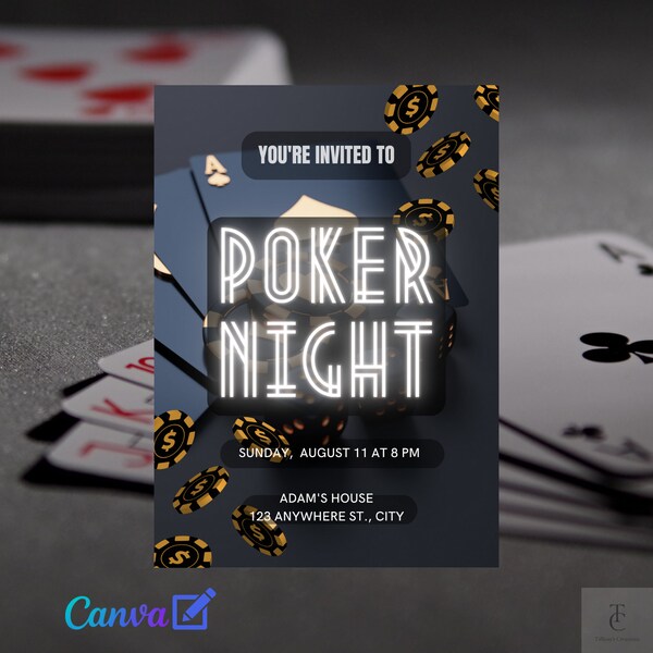 Poker Invitation - Etsy