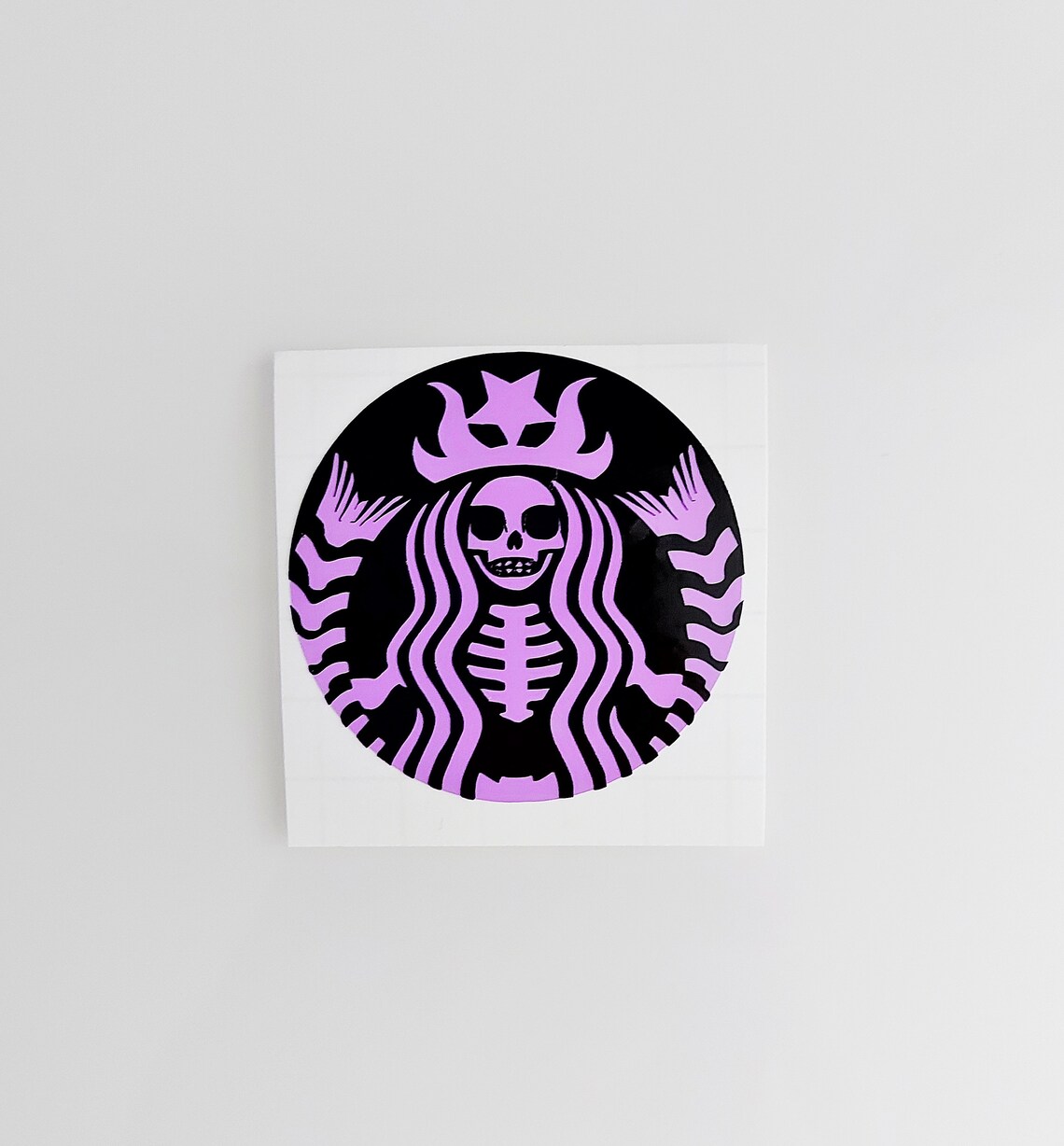 Gothic Starbucks Logo Vinyl Decal Handmade 48 Black and White Mini 1 ...