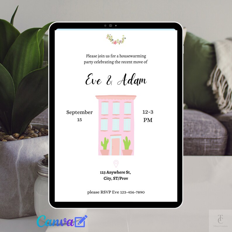 Apartment Housewarming Party Instant Download Digital Party Invitation ...