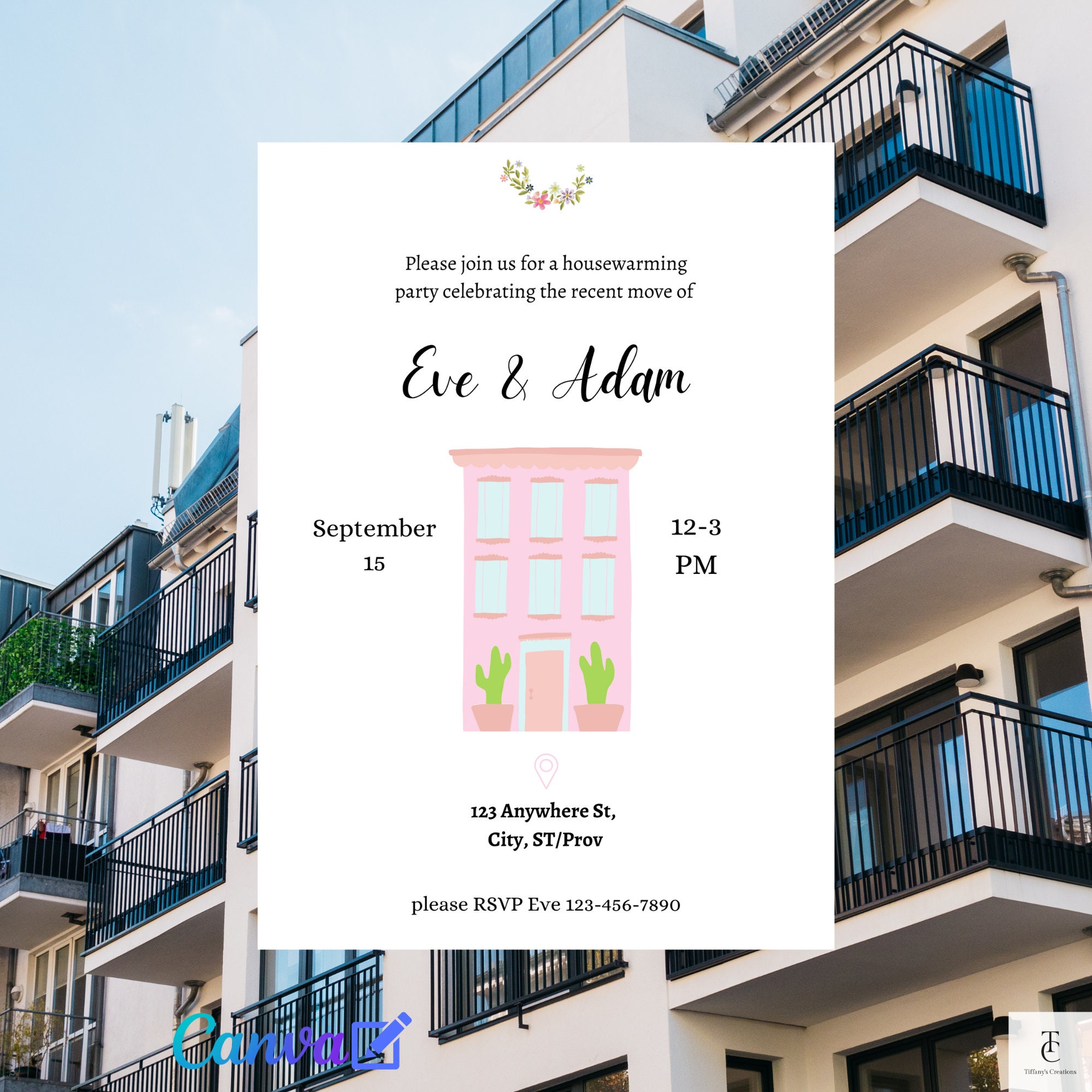 Apartment Housewarming Party Instant Download Digital Party Invitation ...
