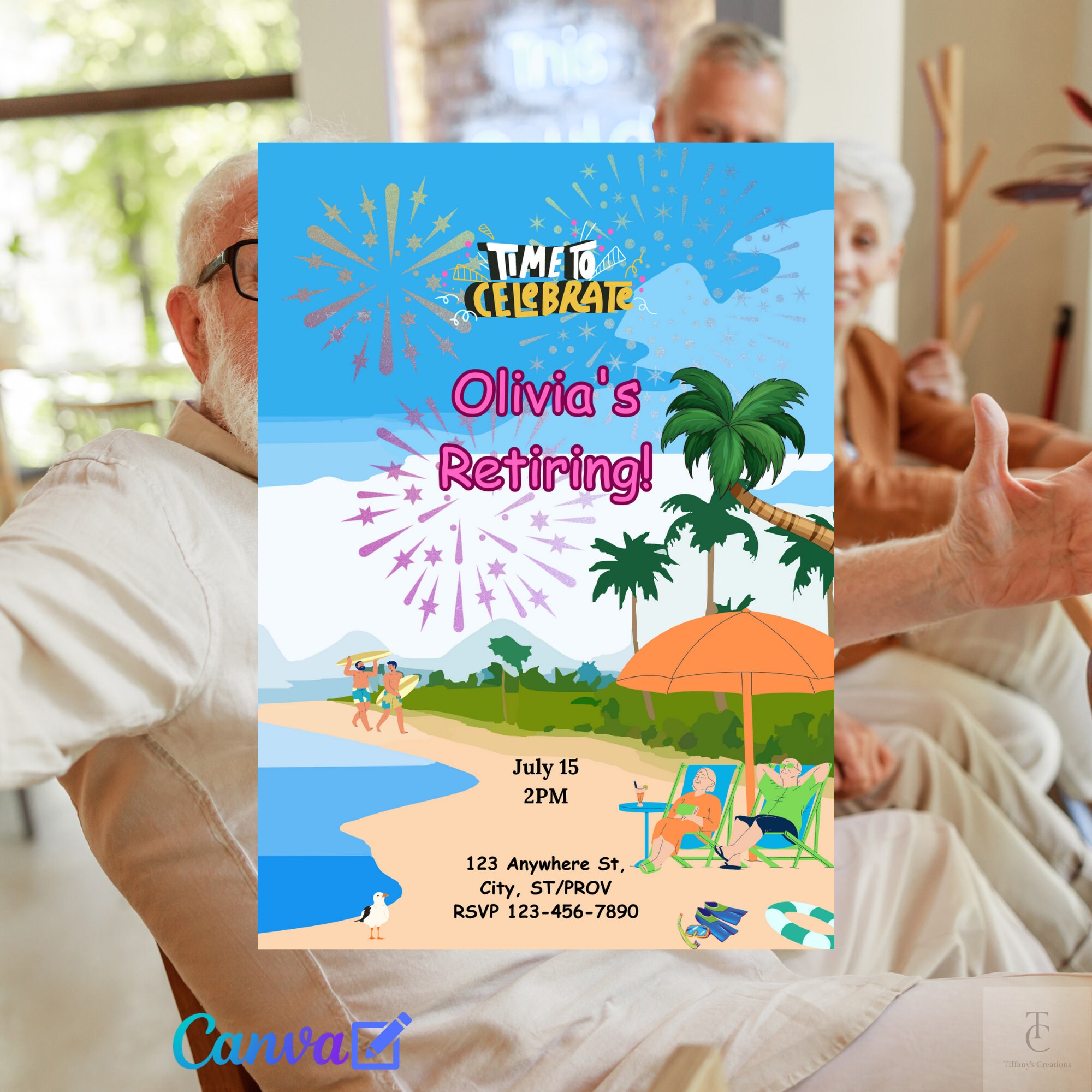 Retirement Party Instant Download Digital Invitation Editable - Etsy