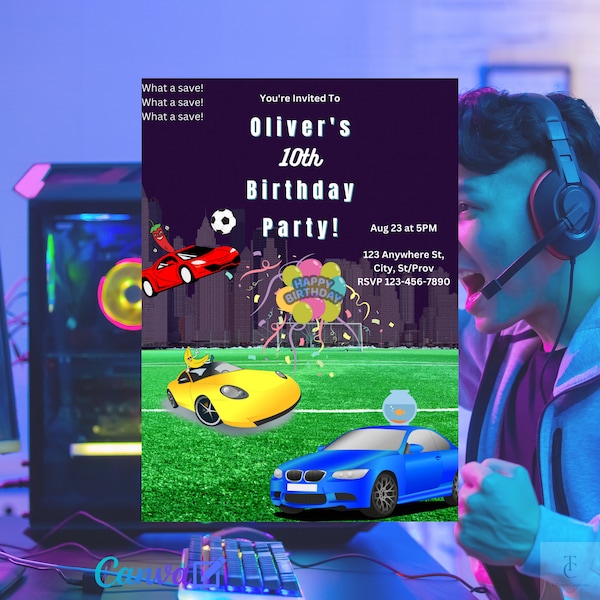 Rocket League Invitation - Etsy