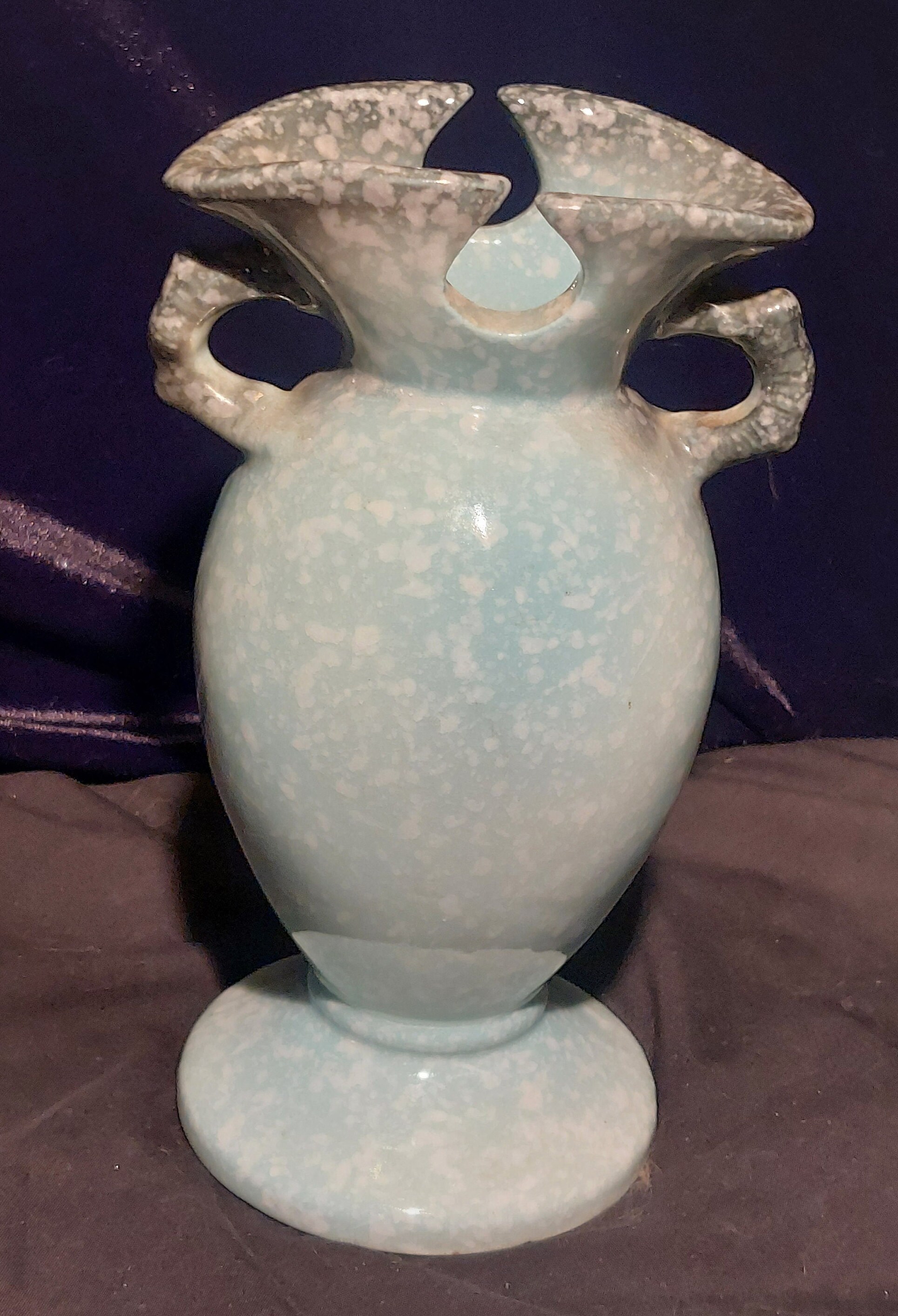 Vintage Hull Art Pottery Royal Woodland W4 Gloss Turquoise With White ...