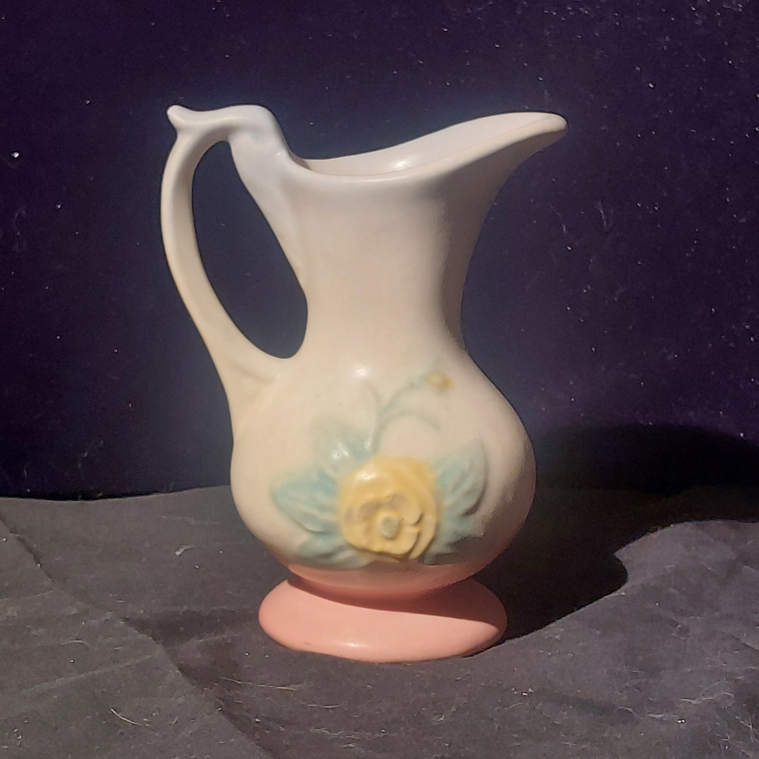 Vintage Hull Art Pottery - Camellia/open Rose Pattern #128 - Matte Pink ...