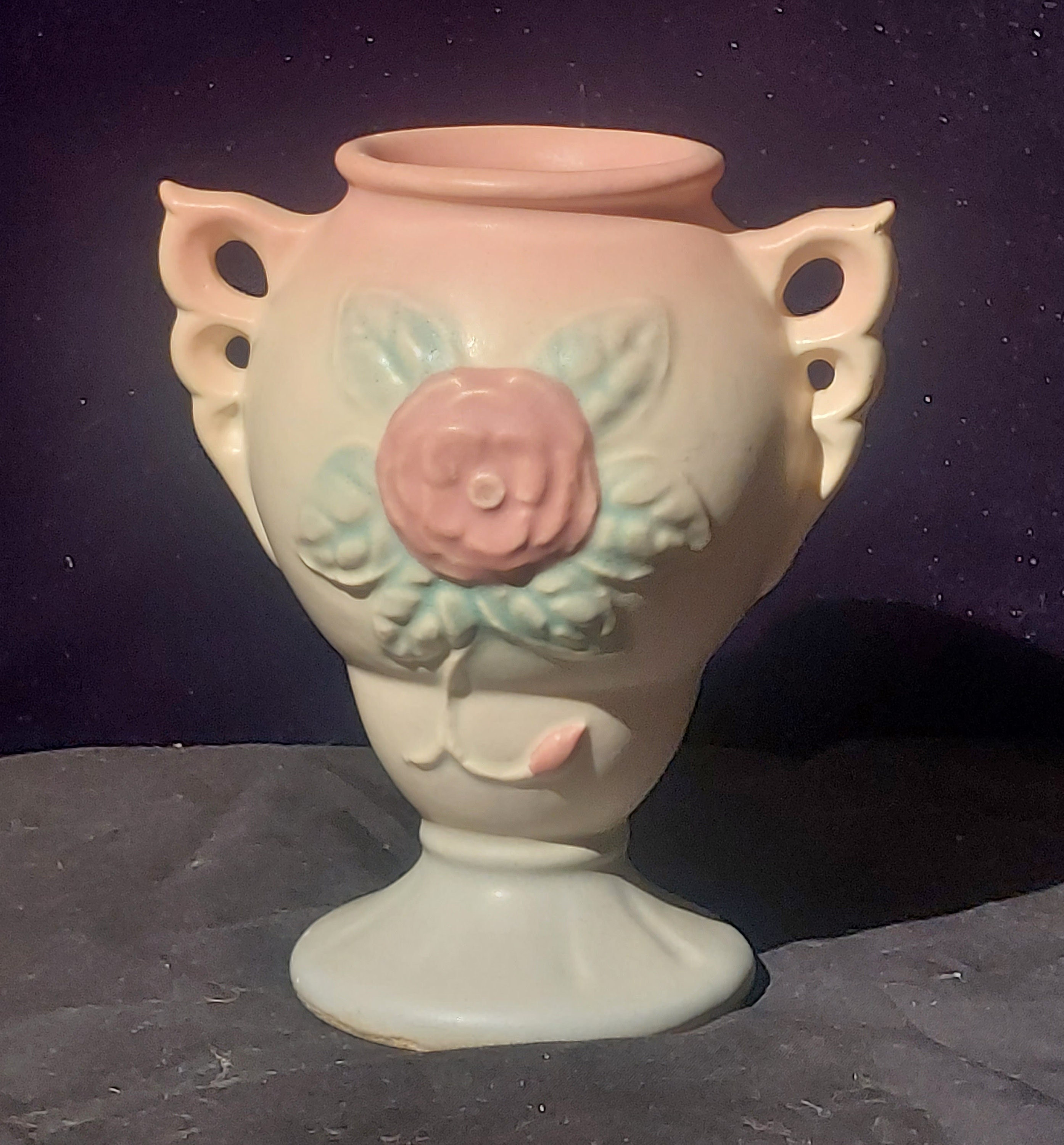 Vintage Hull Art Pottery - Camellia/open Rose Pattern #131 - Matte Pink ...