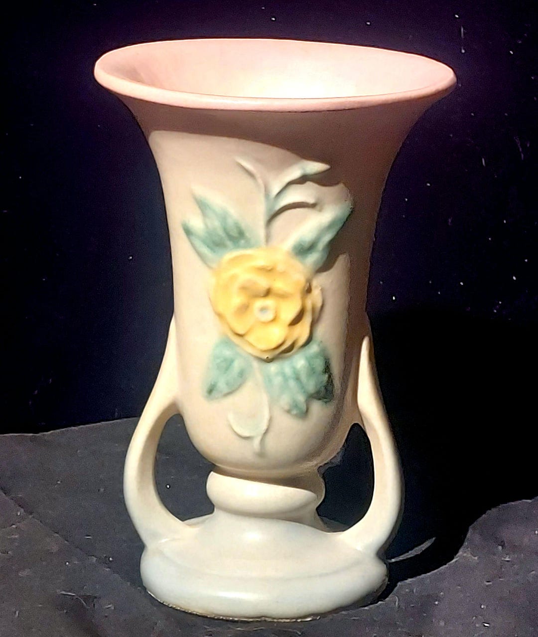 Vintage Hull Art Pottery - Camellia/open Rose Pattern #130 - Matte Pink ...