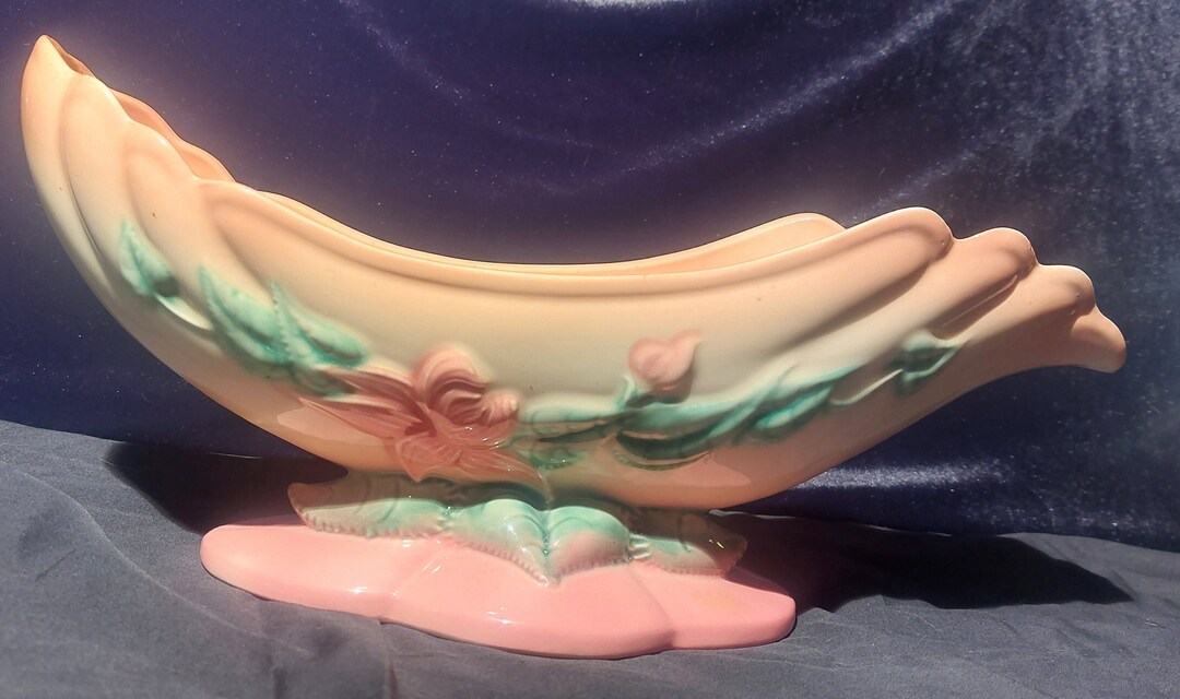 Vintage Hull Art Pottery - Woodland Pattern W-29 - "hi-gloss" Pink and ...