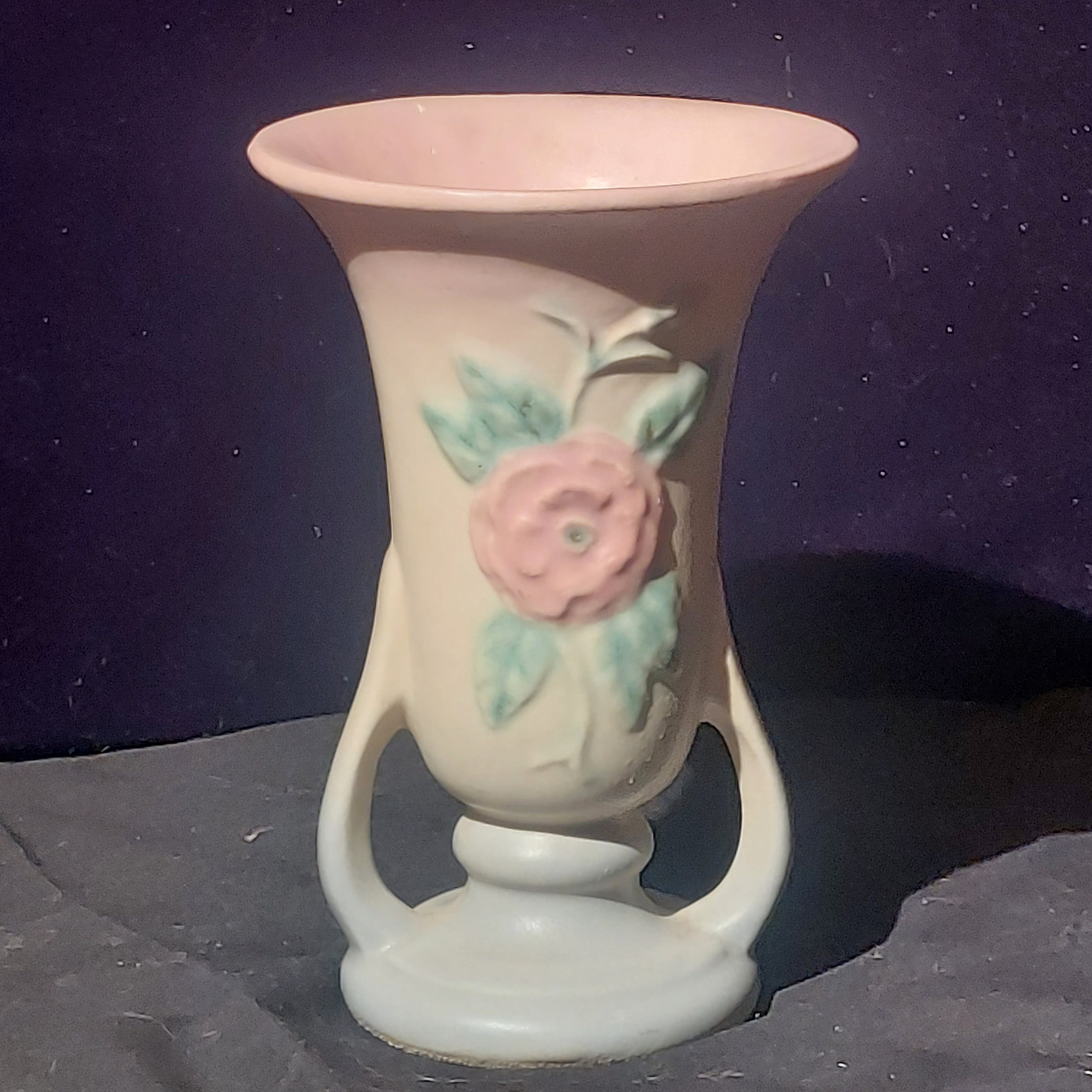 Vintage Hull Art Pottery - Camellia/open Rose Pattern #130 - Matte Pink ...