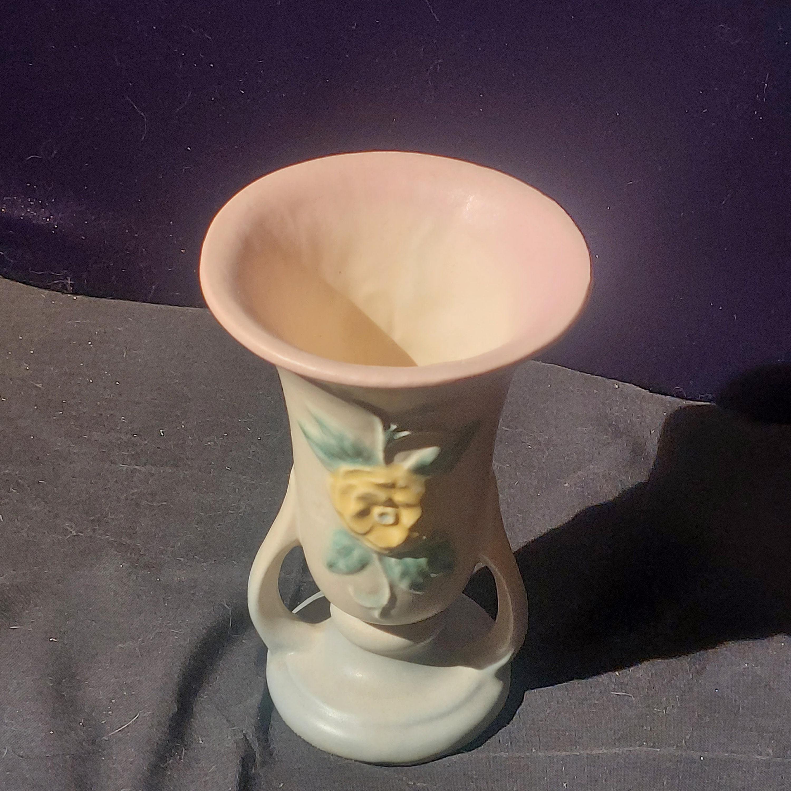 Vintage Hull Art Pottery Camellia/open Rose Pattern 130 Matte Pink and ...