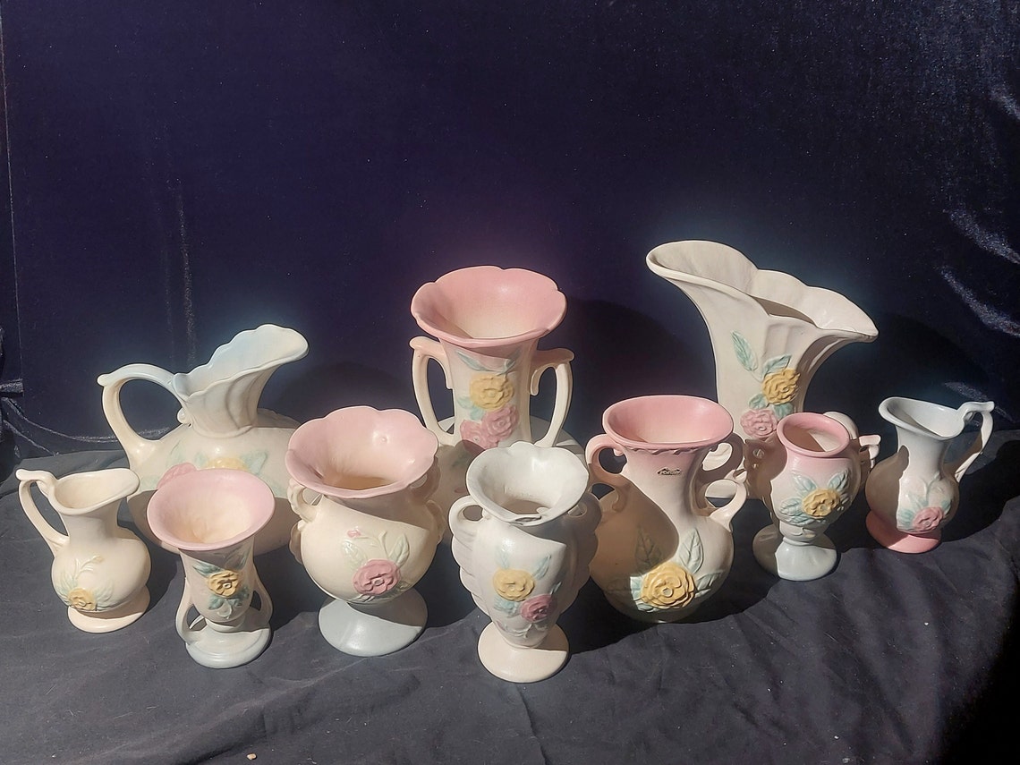 Vintage Hull Art Pottery camellia/open Rose Pattern 121 | Etsy