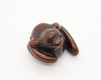Netsuke Bat - Etsy