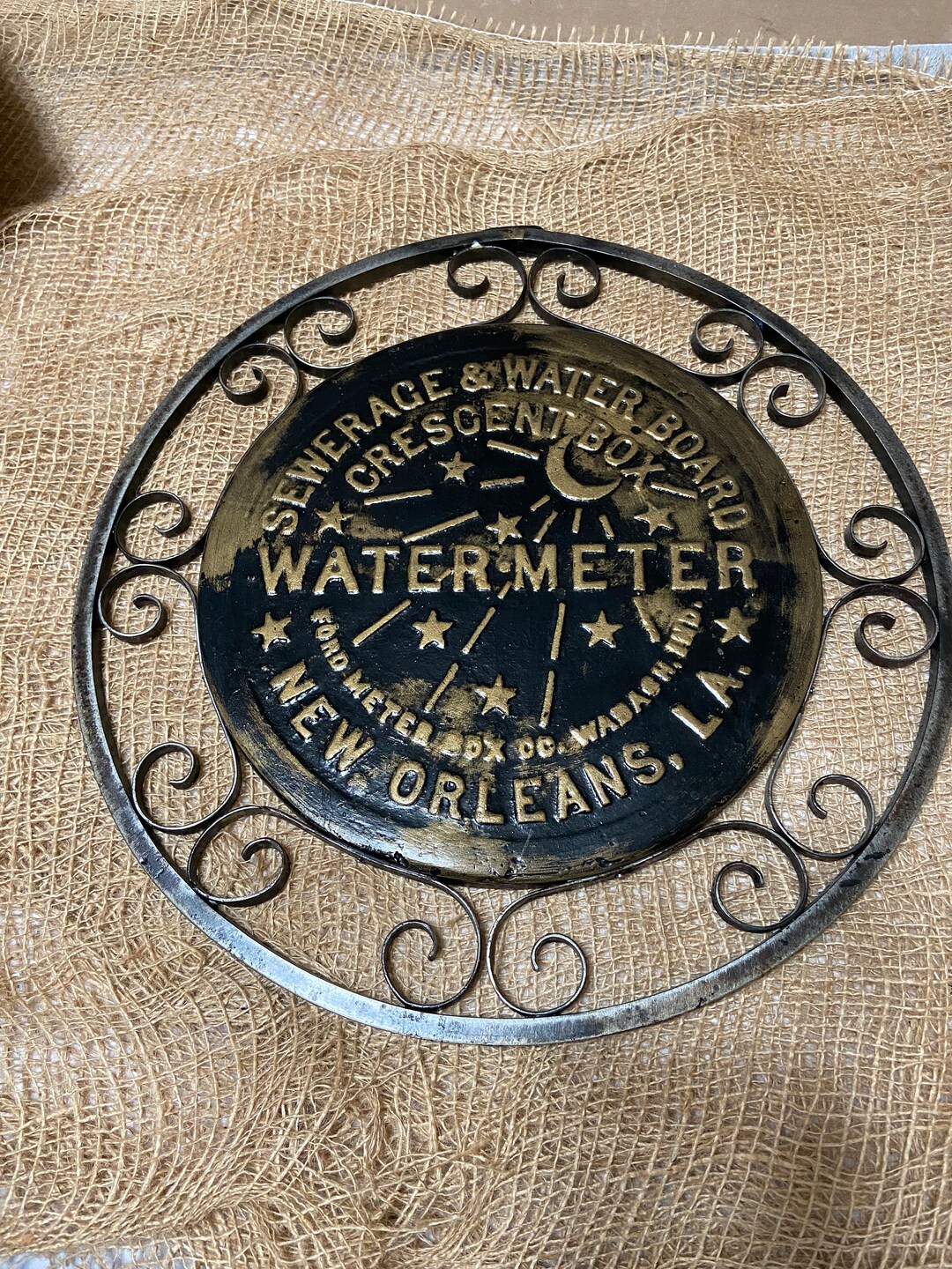 Replica New Orleans Water Meter Cover With Hand Made Iron Lace Work - Etsy