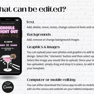 Ghouls Night Out Halloween Invitation, Printable Invite Halloween Party ...