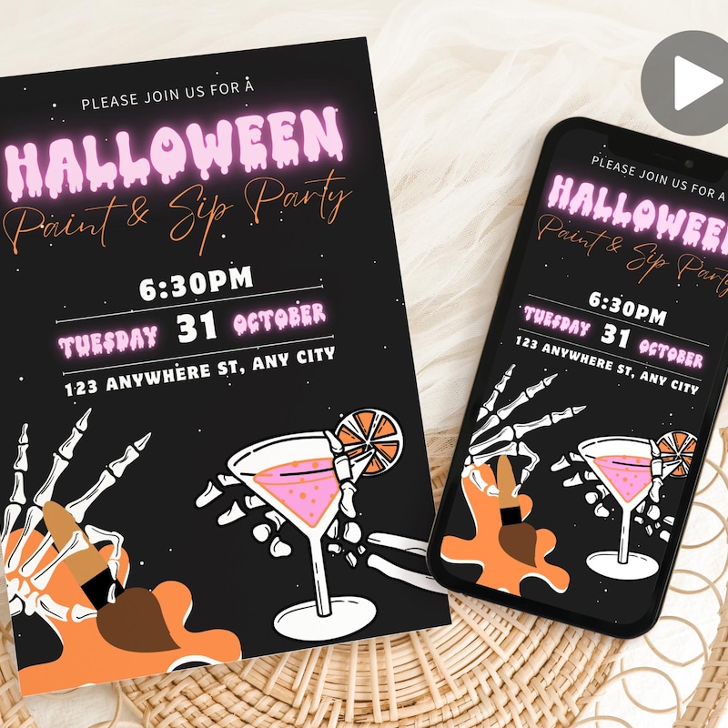 Halloween Sip and Paint Ideas - Etsy