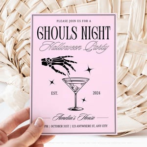 Ghouls Night Out Halloween Invitation, Printable Invite Halloween Party ...