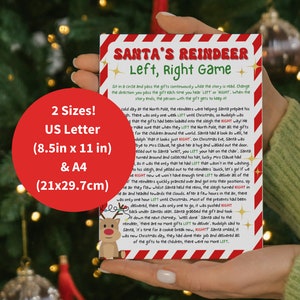 Christmas Left Right Game Christmas Classroom Game Gift Exchange Game ...
